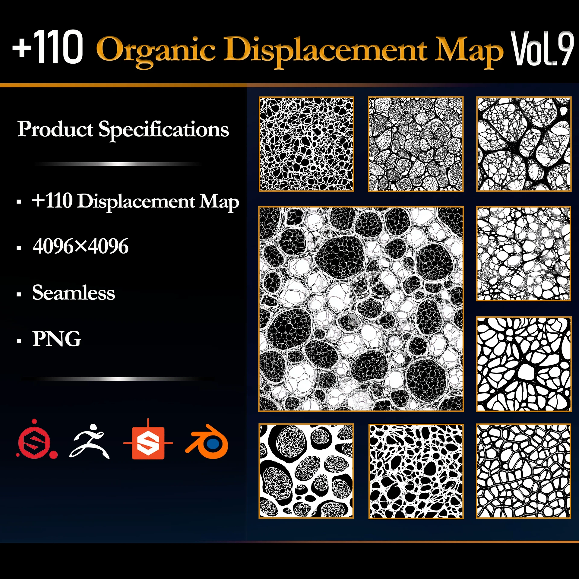 ArtStation - +110 Organic Displacement Map - vol.9