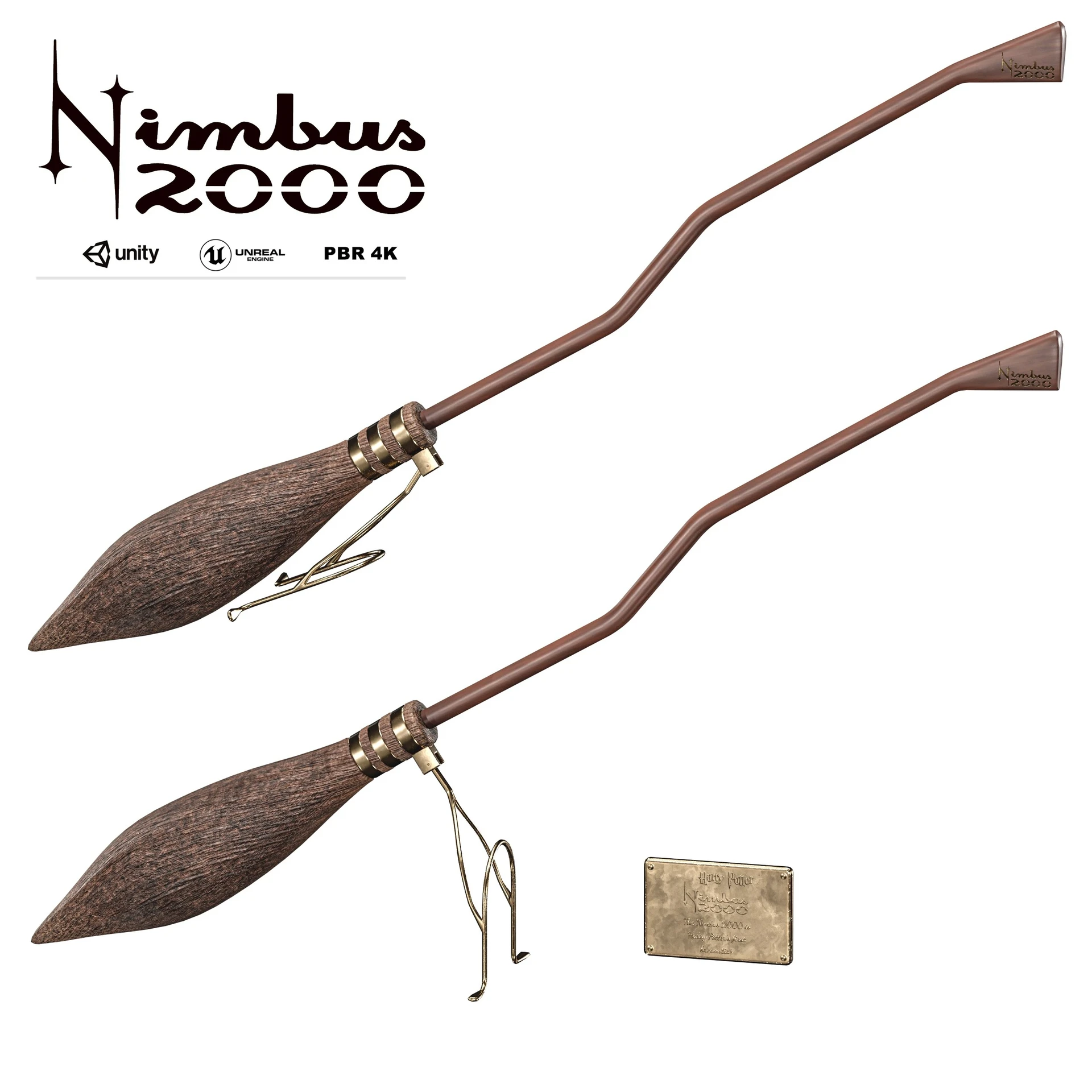 ArtStation - Nimbus 2000 Flying Broom Low Poly