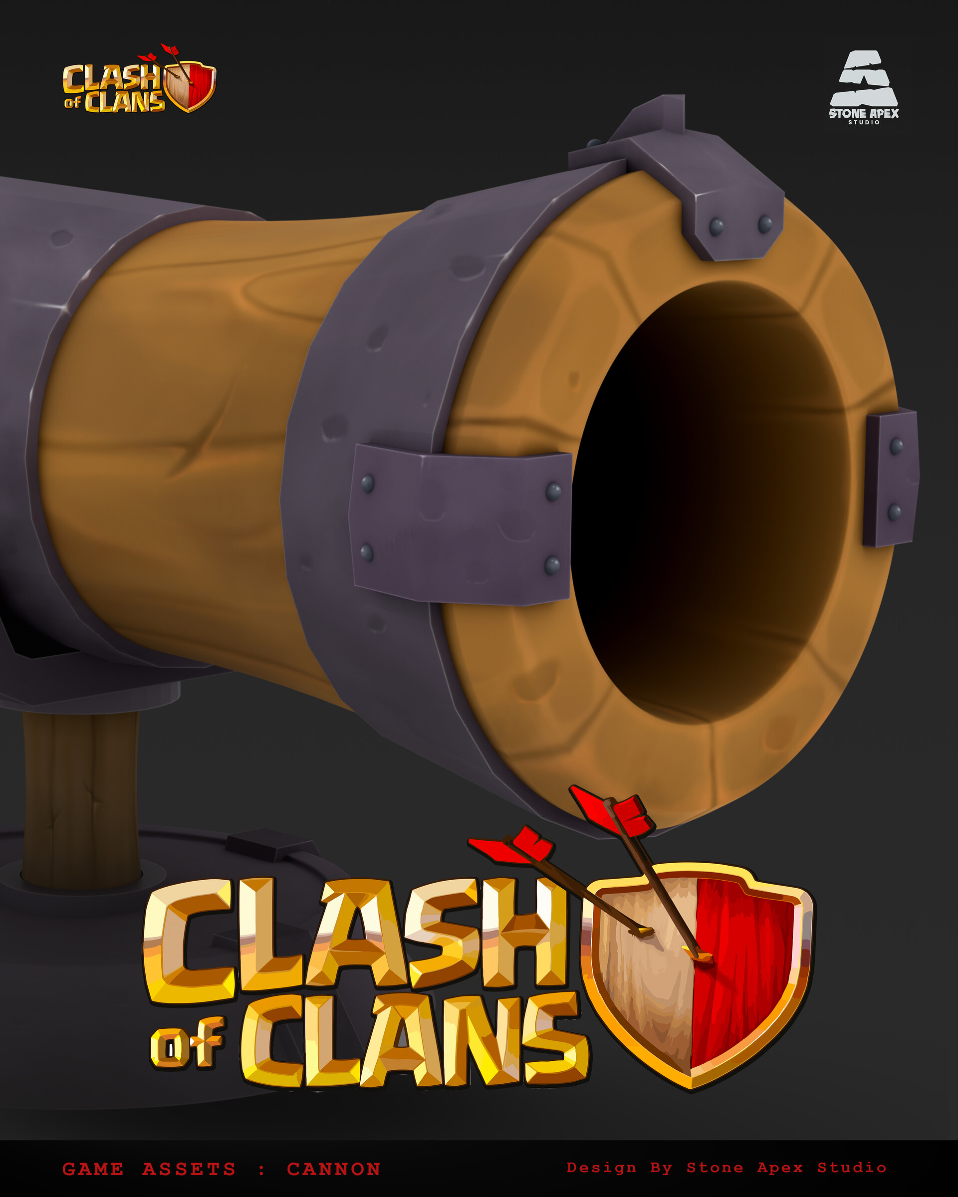 ArtStation - Clash of Clans – Cannon Game Asset (3D)