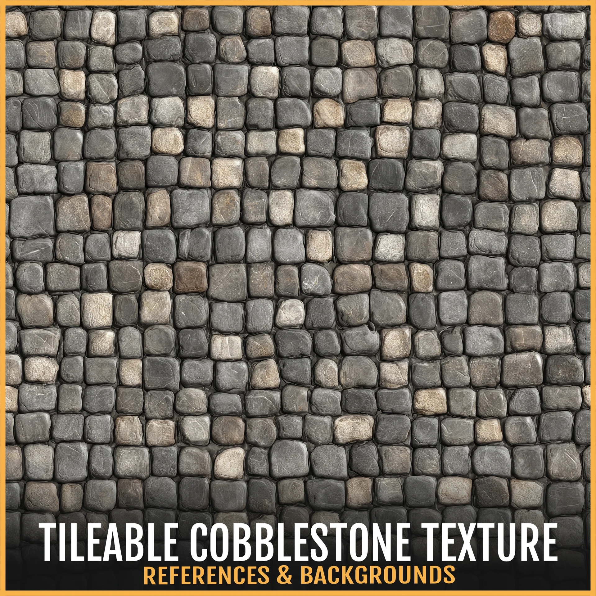 ArtStation - 303 Tileable hand-painted cobblestone texture