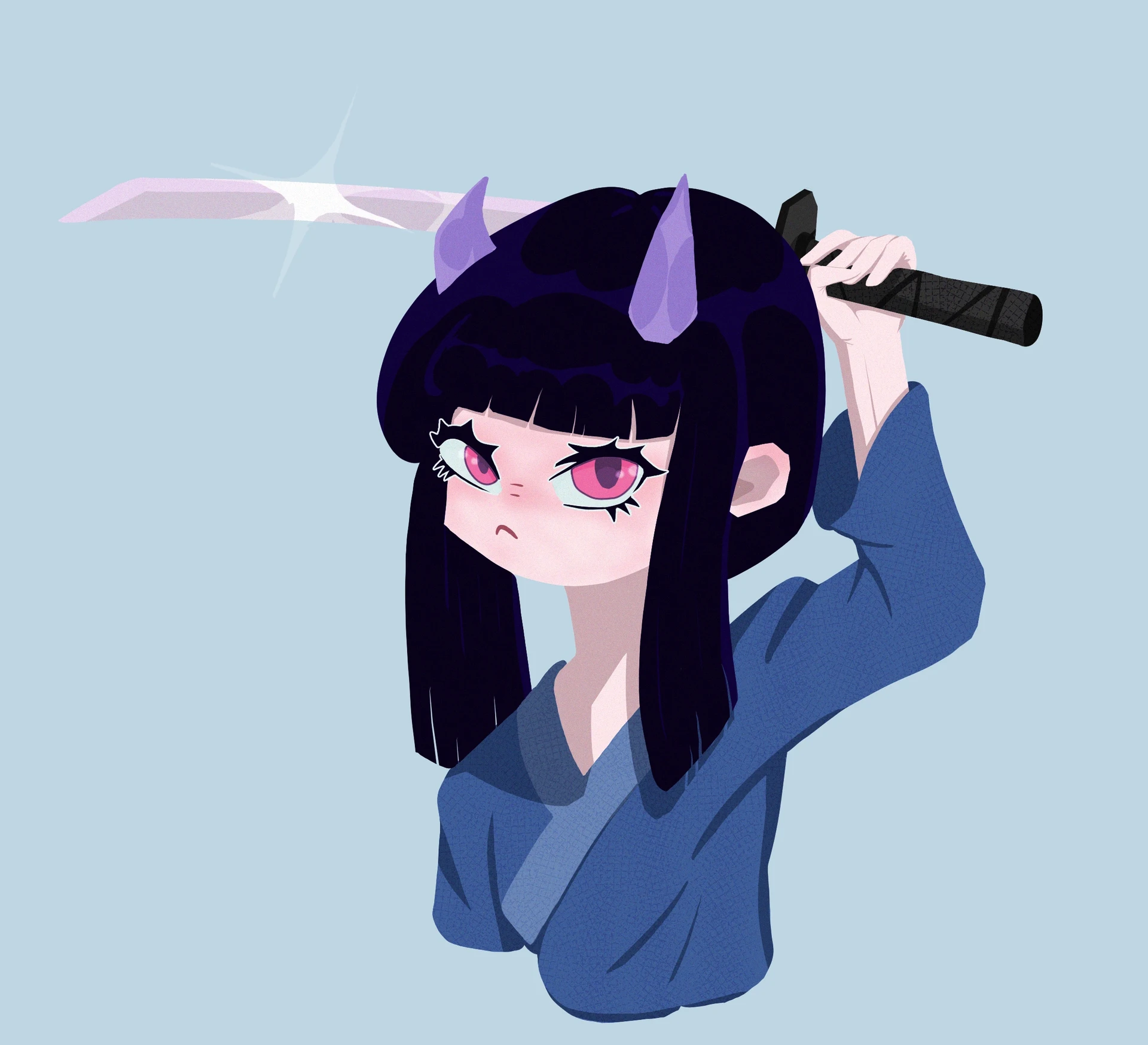 ArtStation - The girl with the katana