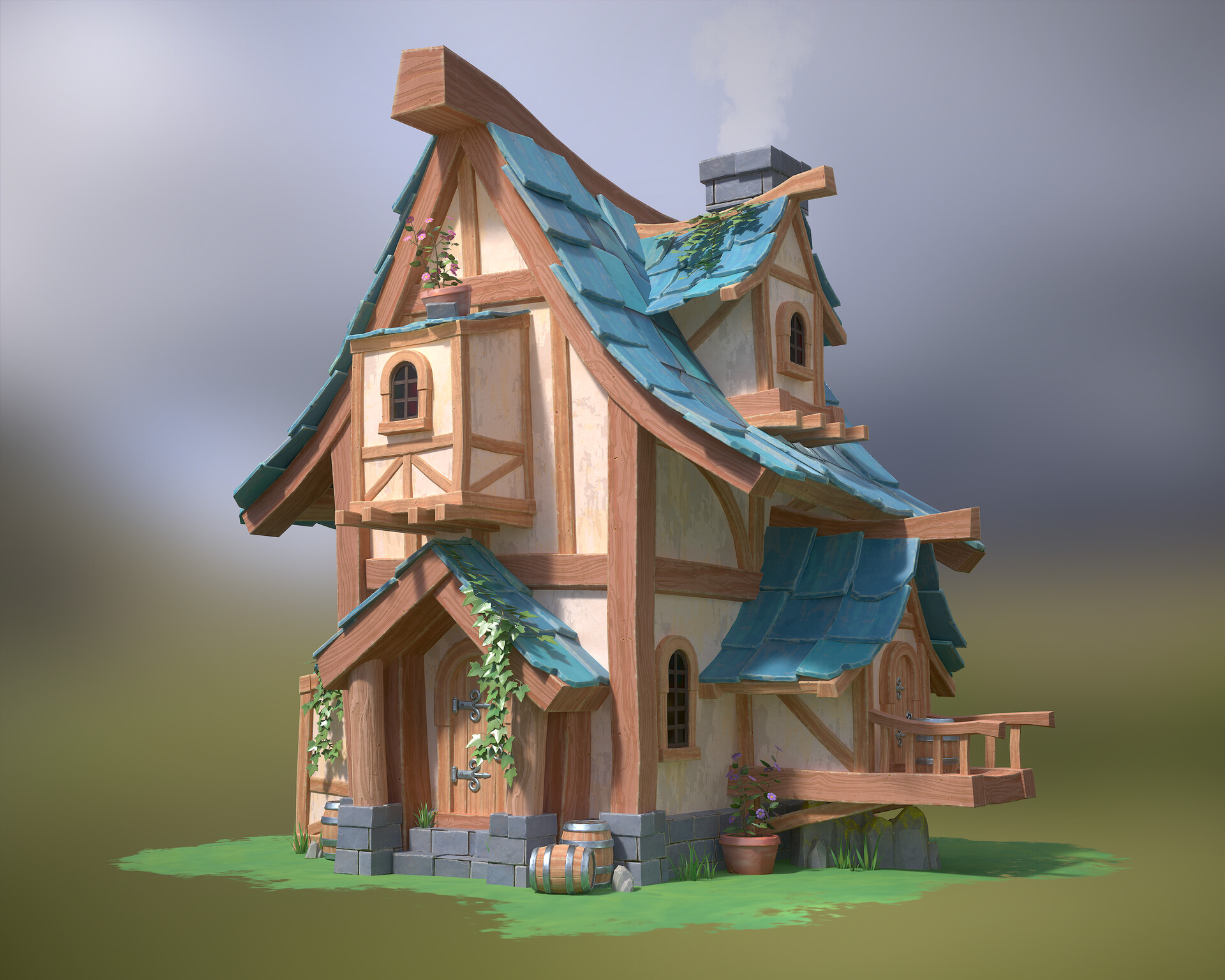ArtStation - Stylized Medieval House