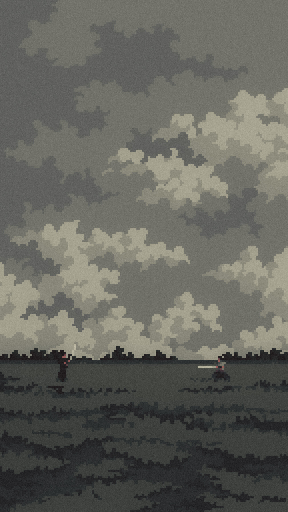 ArtStation - Samurai duel pixel art