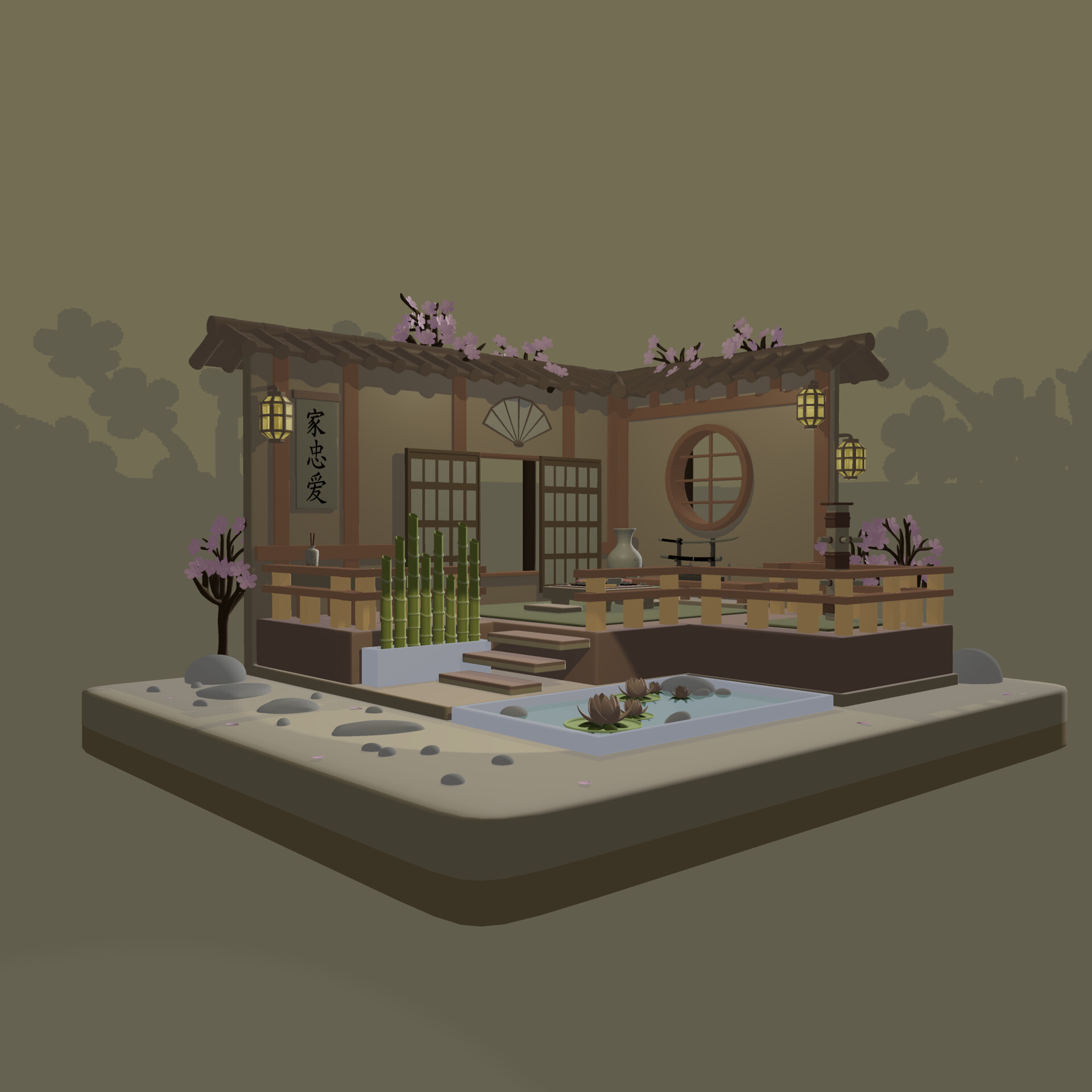 ArtStation - Traditional Japanese House – High Poly Environment