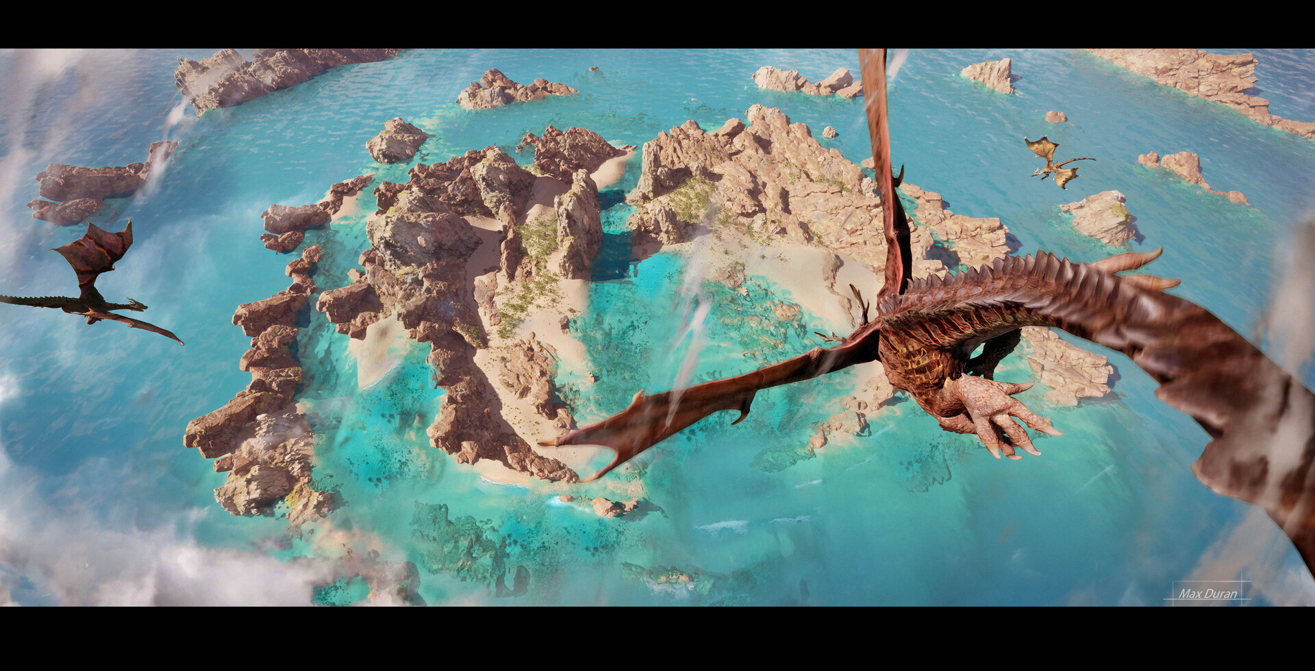 ArtStation - Descending to Dragon Island