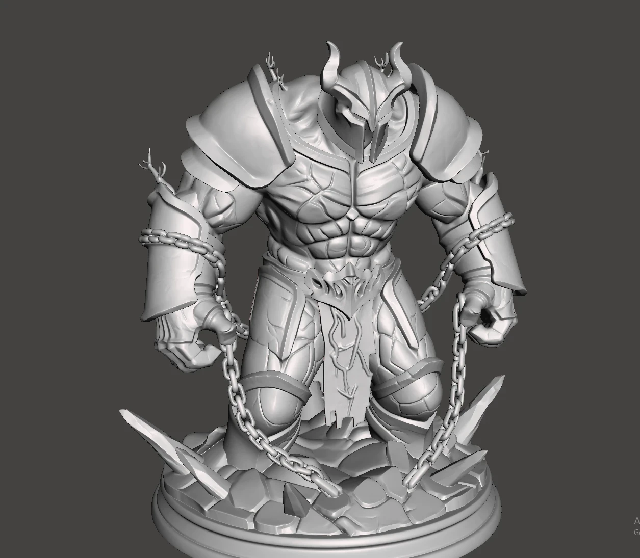 ArtStation - Dark Fantasy Chained Juggernaut Guardian
