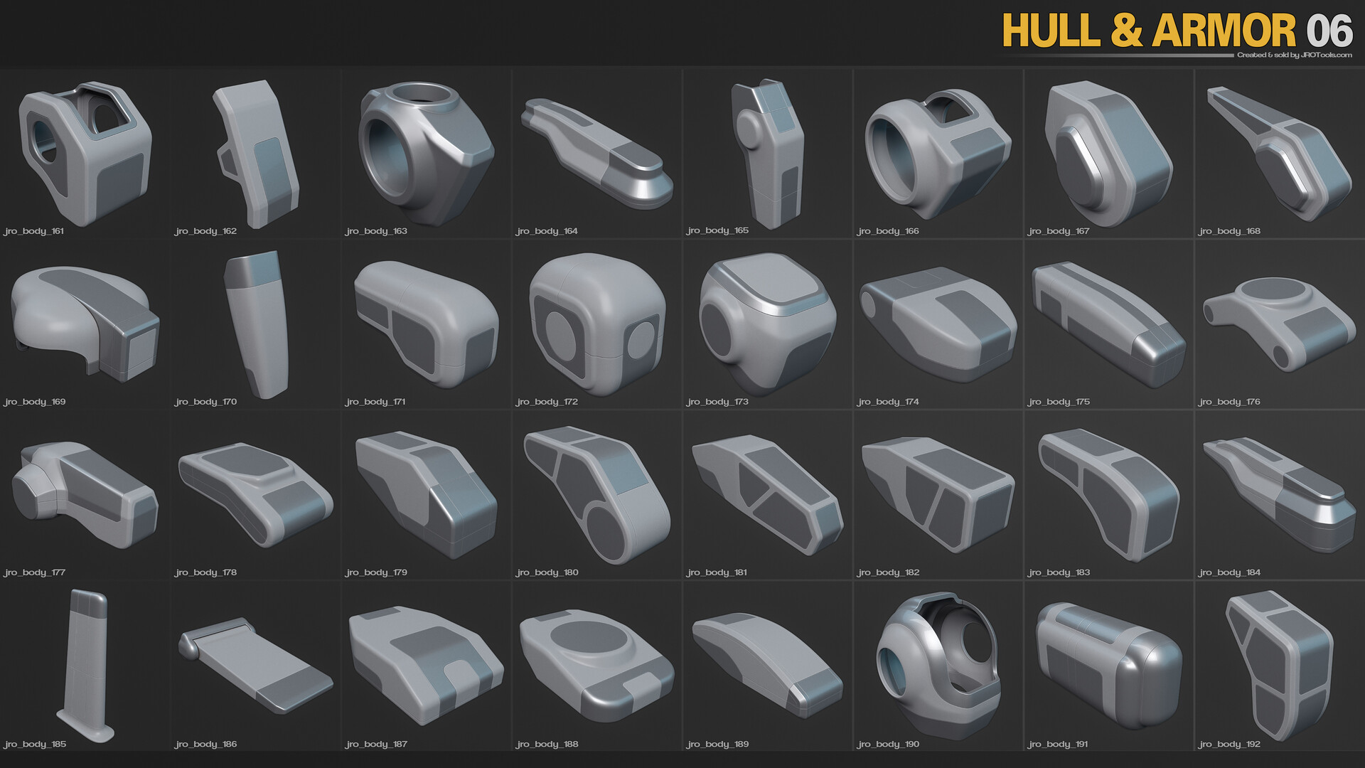 JROTools - Tools for 3D artists - Hard-Surface Kitbash Vol.15 - Hull ...