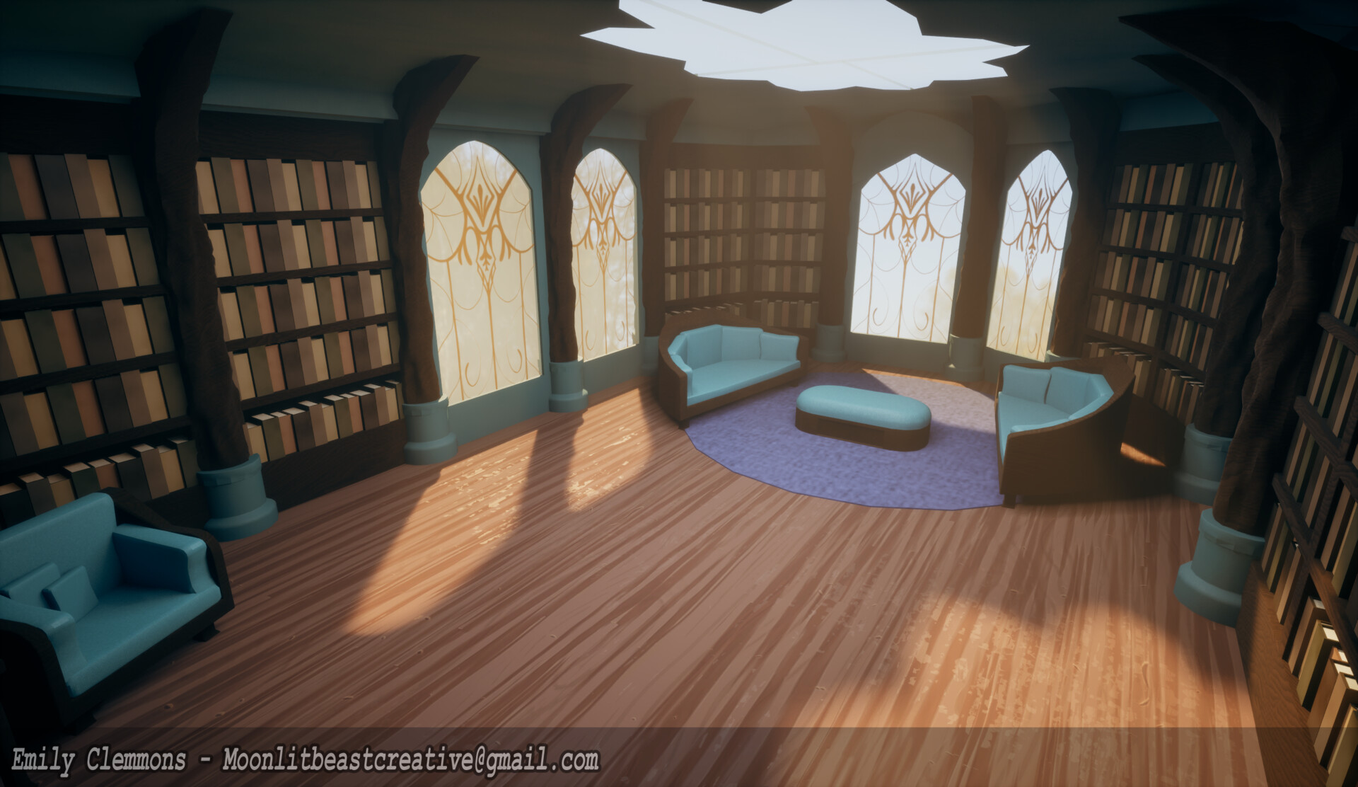 ArtStation - Enchanted Library Final