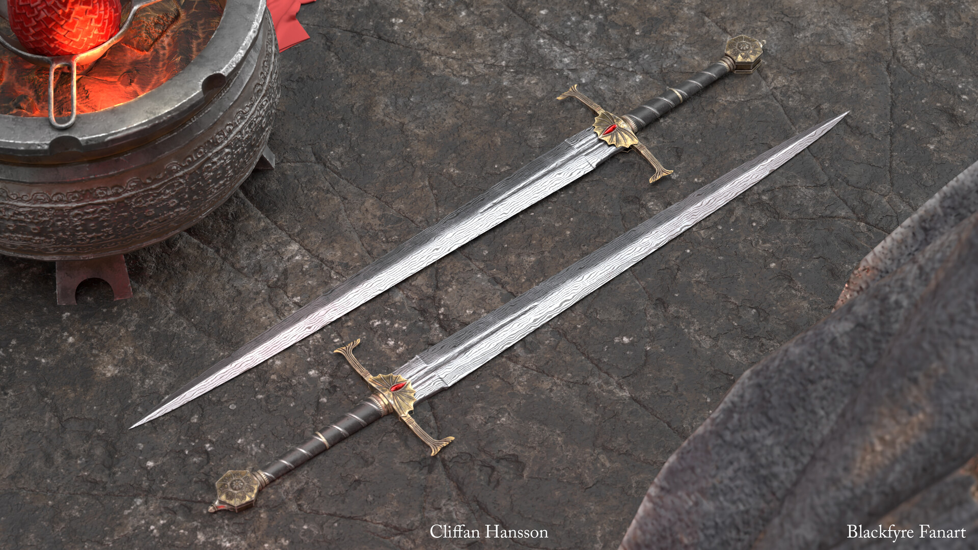 ArtStation - Blackfyre Valyrian Steel Sword