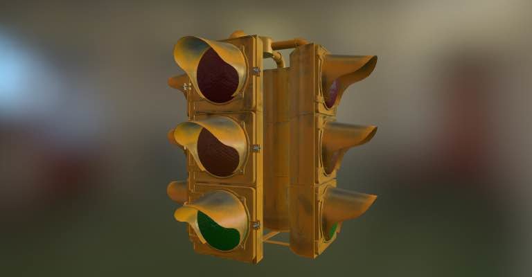 ArtStation - 4-way Traffic Light
