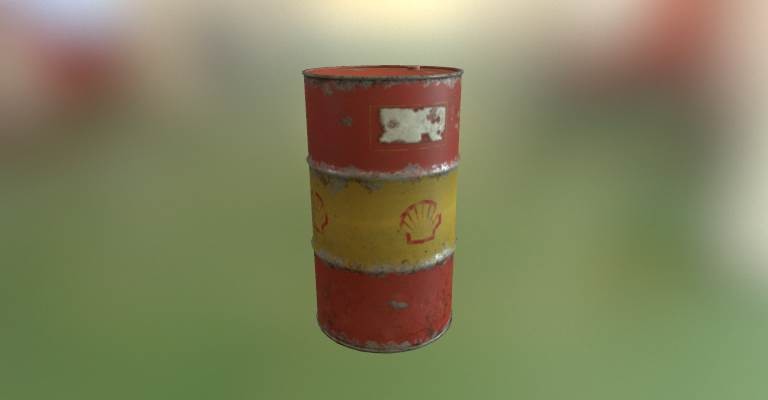 ArtStation - Shell Oil Barrel