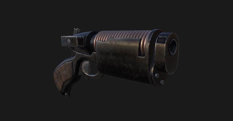 ArtStation - Dark Forces II Bryar Blaster Pistol Meshes