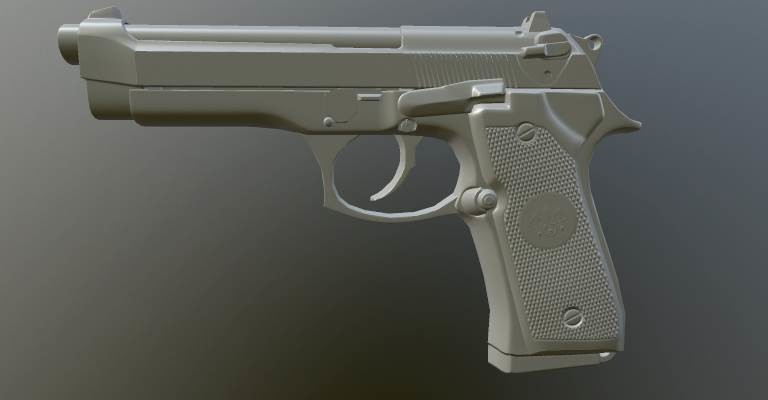ArtStation - Beretta M9 gun