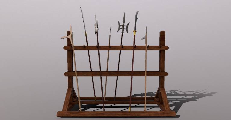 ArtStation - Chinese Style Weapon Rack