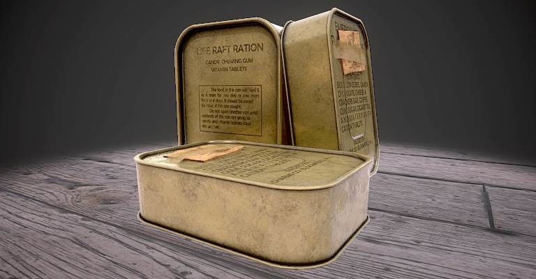 ArtStation - 1940 WW2 AAF Life Raft Ration MRE US Military Food & 1944 ...