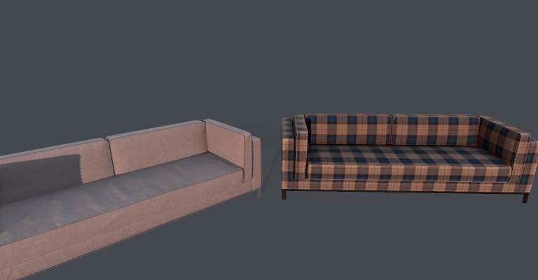 ArtStation - Lowpoly Modern Sofa