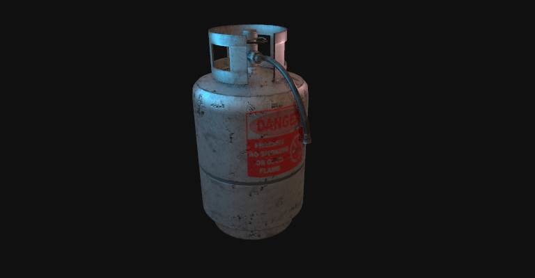 ArtStation - rusted propane tank