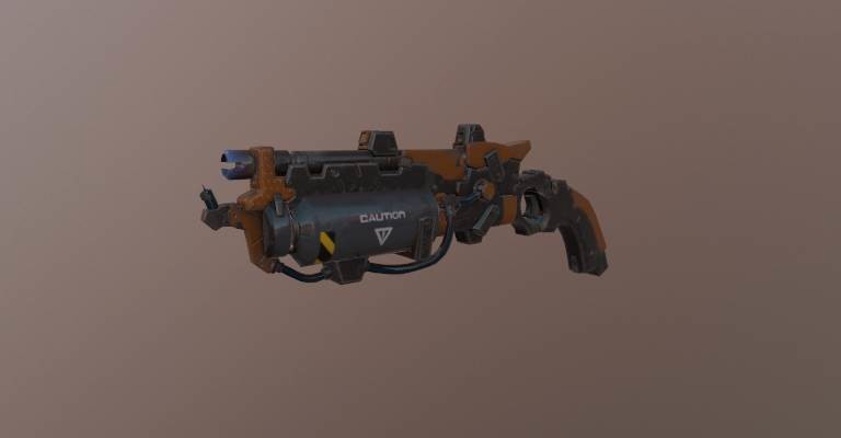 ArtStation - Exteel Gun texturing