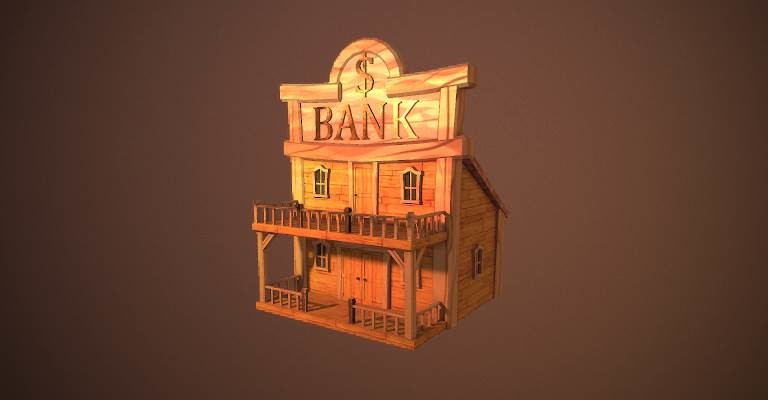 ArtStation - Cartoon Western Bank