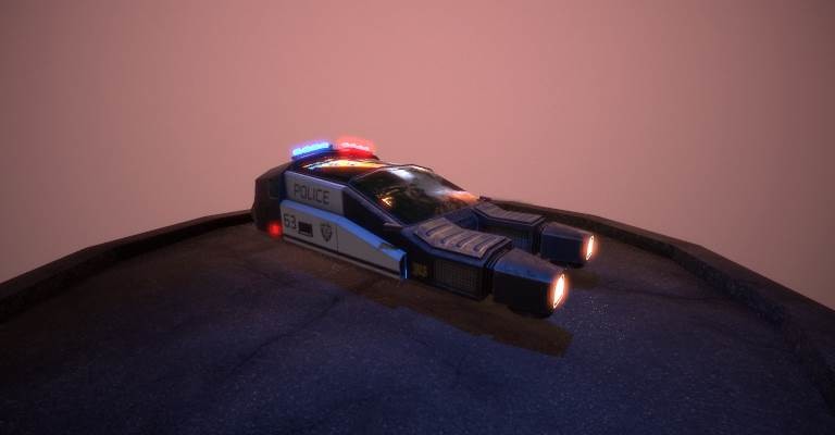 ArtStation - Blade Runner inspired Police car - Art Test