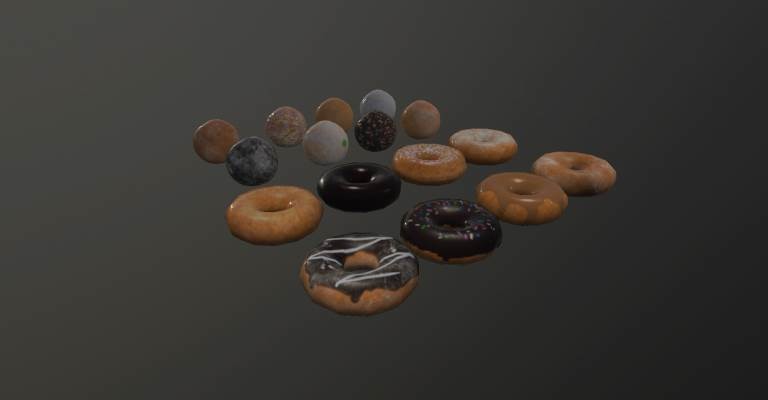 ArtStation - Donuts for Vr Low poly