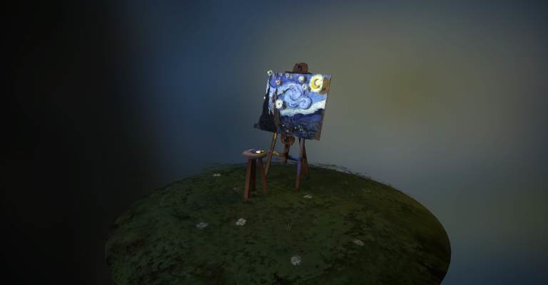 ArtStation - Van Gogh - "The Starry Night" Mini Scene