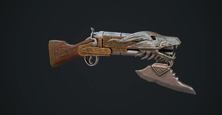 ArtStation - skull rifle