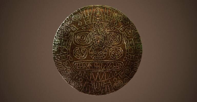 ArtStation - Gold Incan shield
