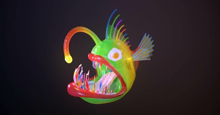 ArtStation - Gummy Candy Angler Fish
