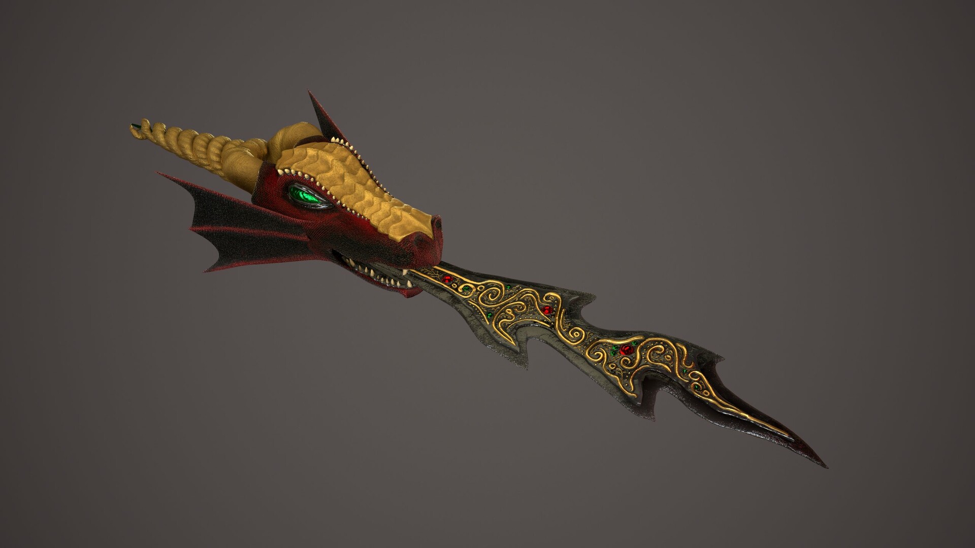 ArtStation - Jeweled Dragon Dagger
