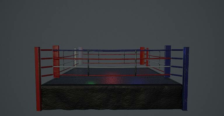 ArtStation - boxing ring(Dwayne Johnson in SFV)