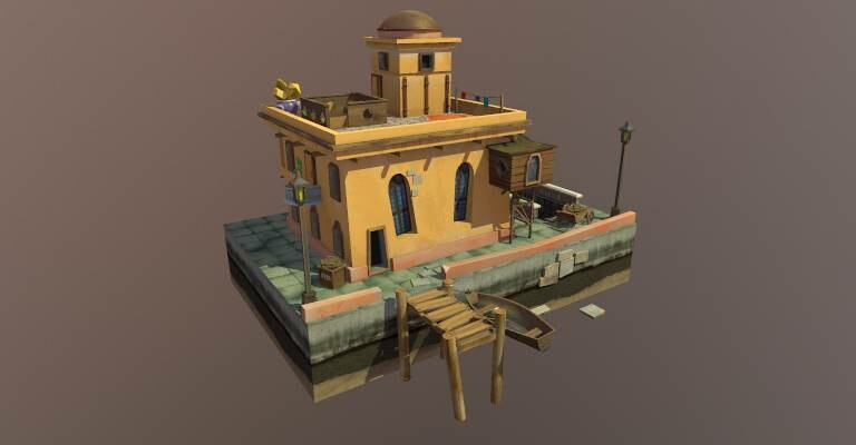 ArtStation - Fish House(house texture without compression)