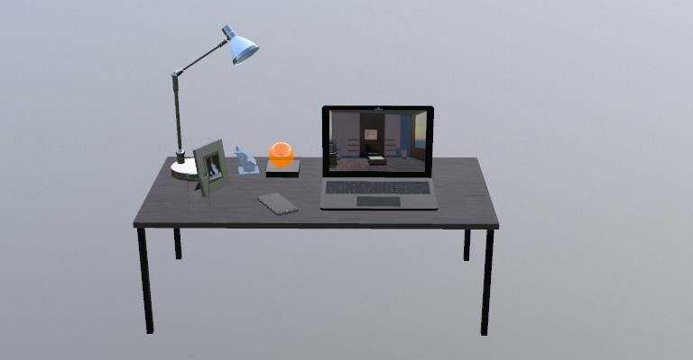 ArtStation - 3D laptop and table (prop) model