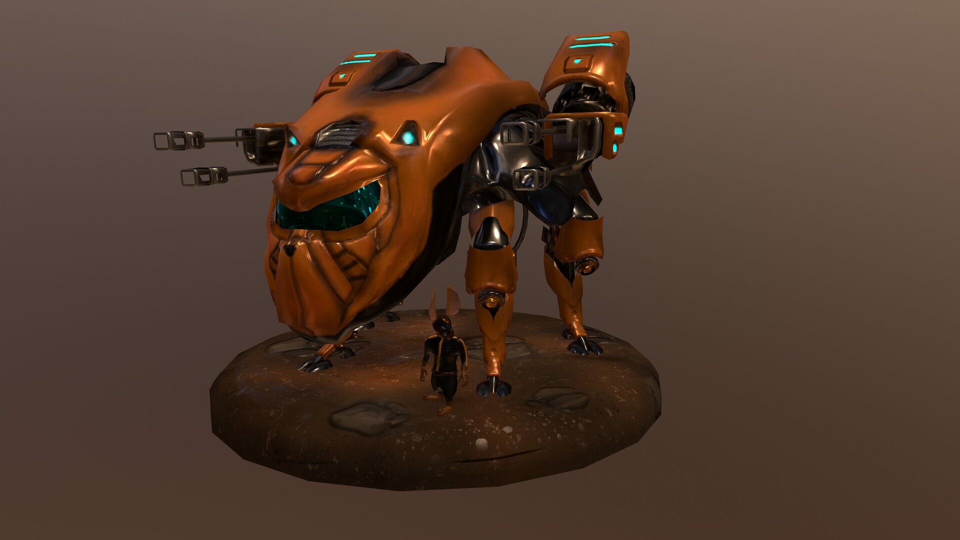 ArtStation - Cat Mech and Mouse Pilot