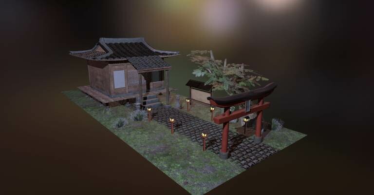ArtStation - Shrine scene