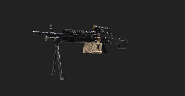 ArtStation - M249 machine gun