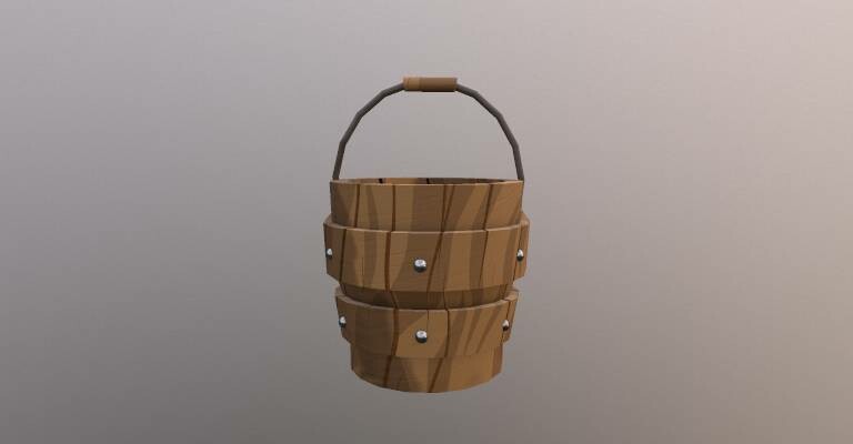 ArtStation - Wooden Bucket