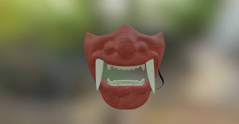 ArtStation - Oni Mask - University portfolio