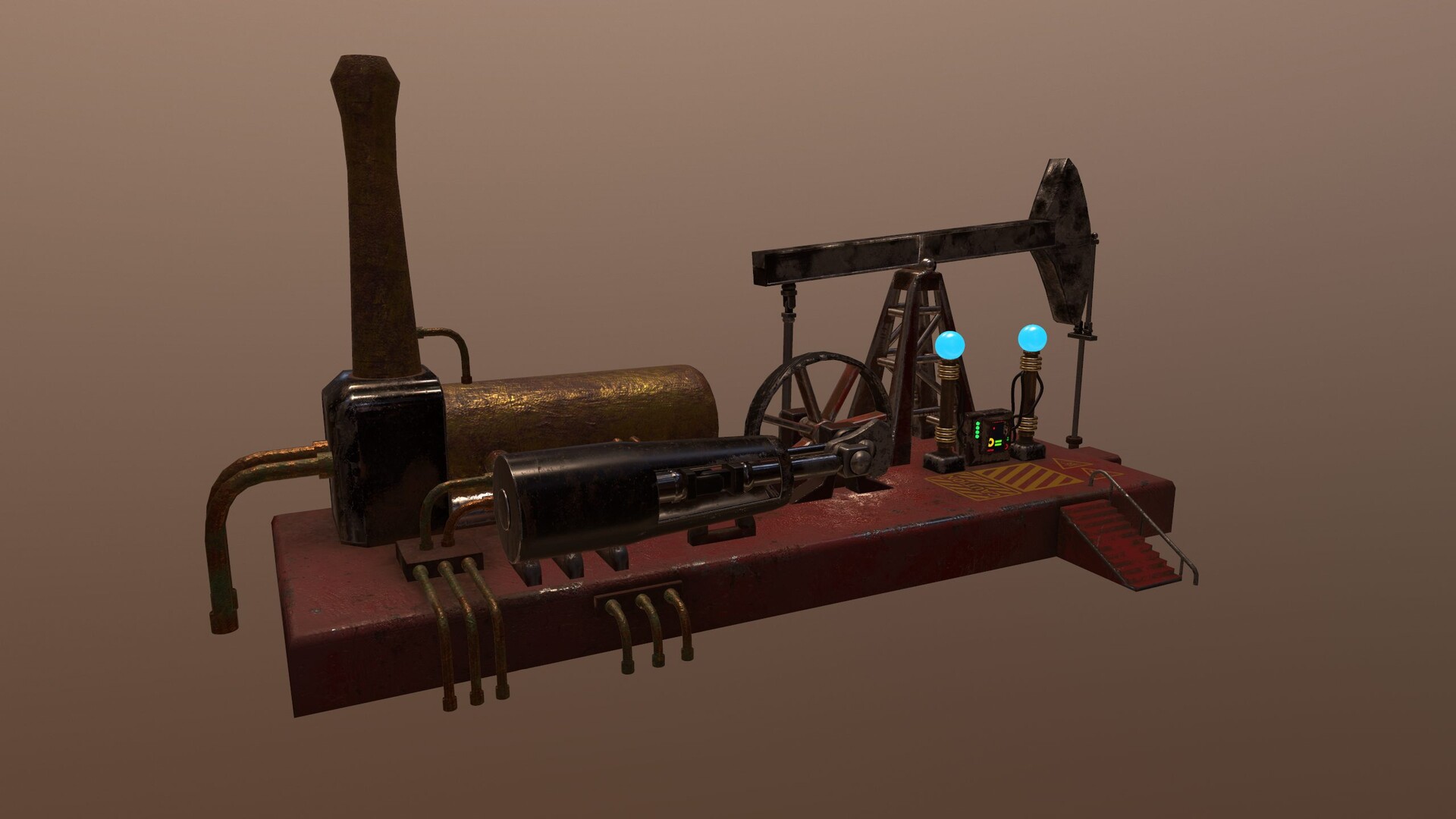 ArtStation - Steam powered Oil Pump