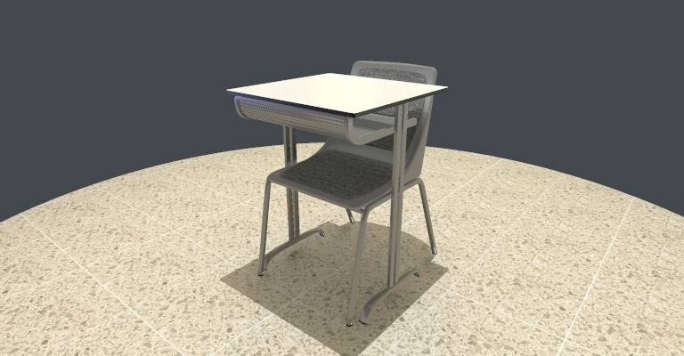 ArtStation - School desk and chair