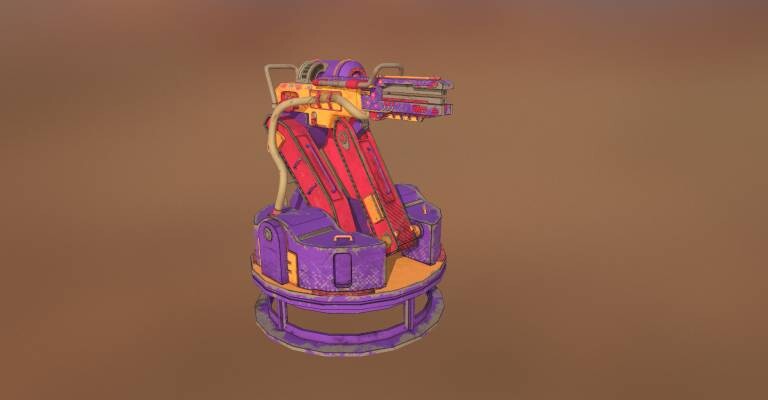 ArtStation - 3D Borderlands-inspired Turret
