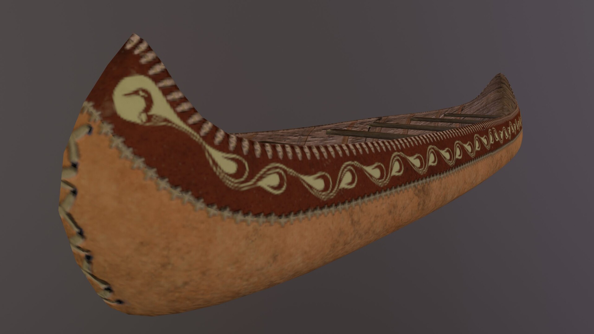 ArtStation - Low-Poly Native American Canoe