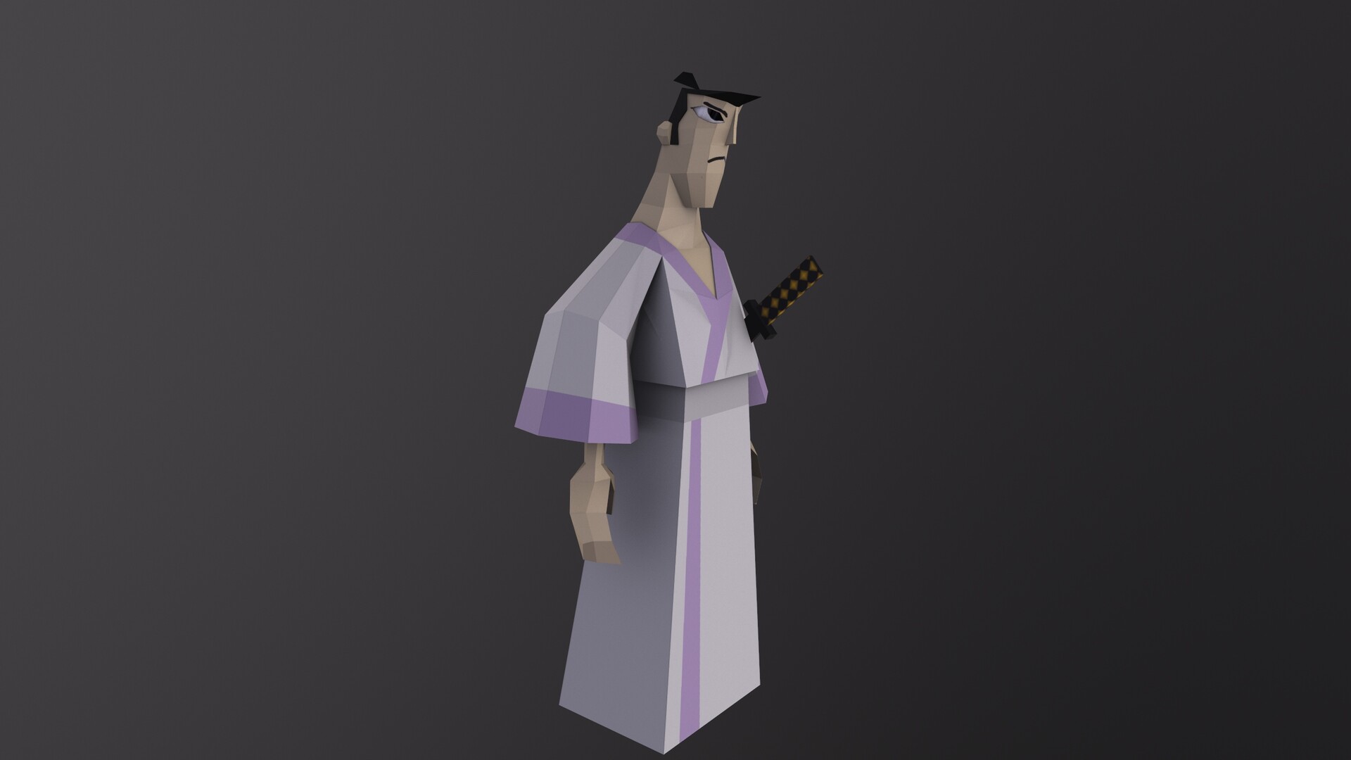 ArtStation - Samurai Jack - Low Poly Character Modelling