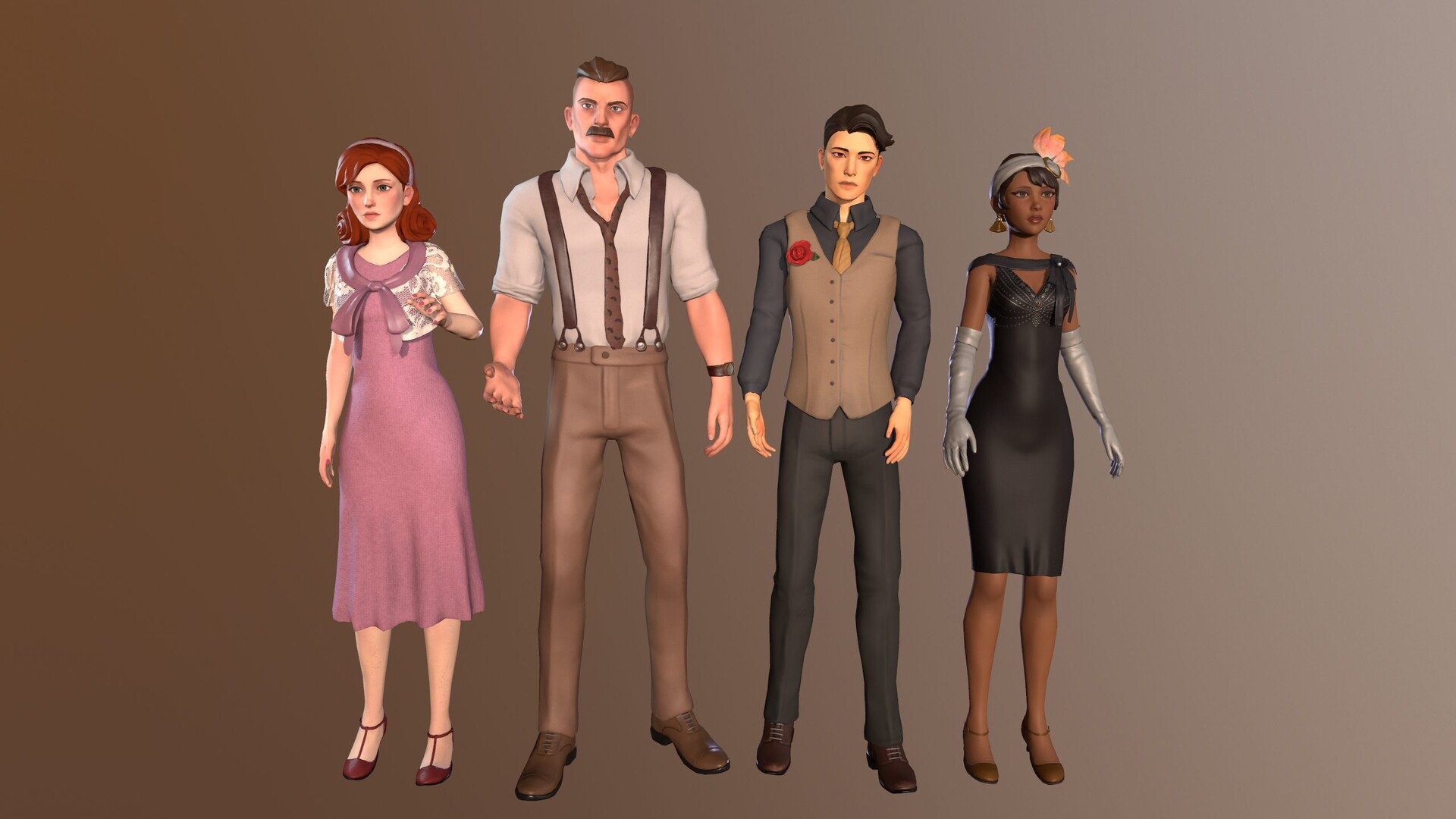 Hazel G - Murders At Moorcliffe Character art