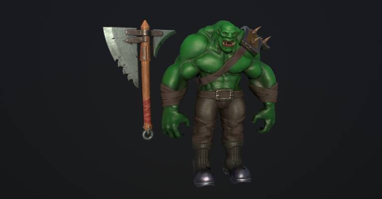 ArtStation - Stylized Game-Ready Orc 3D model