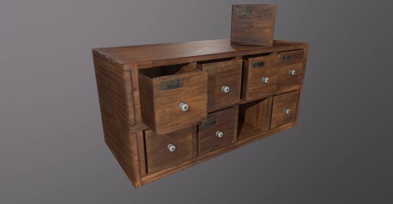 ArtStation - Realistic Filing Cabinet