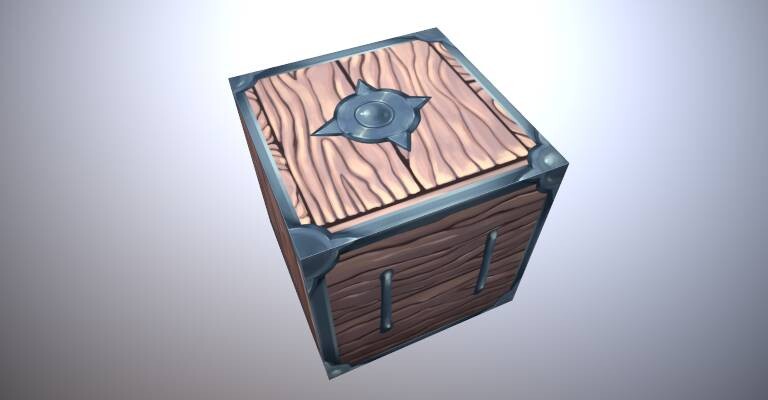 ArtStation - Wooden box 2.5D