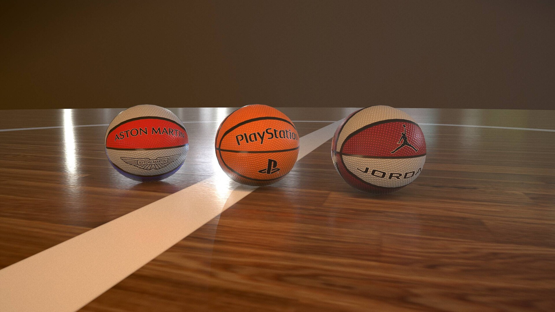 ArtStation - Balls Basketball Court - LowPoly Realistic