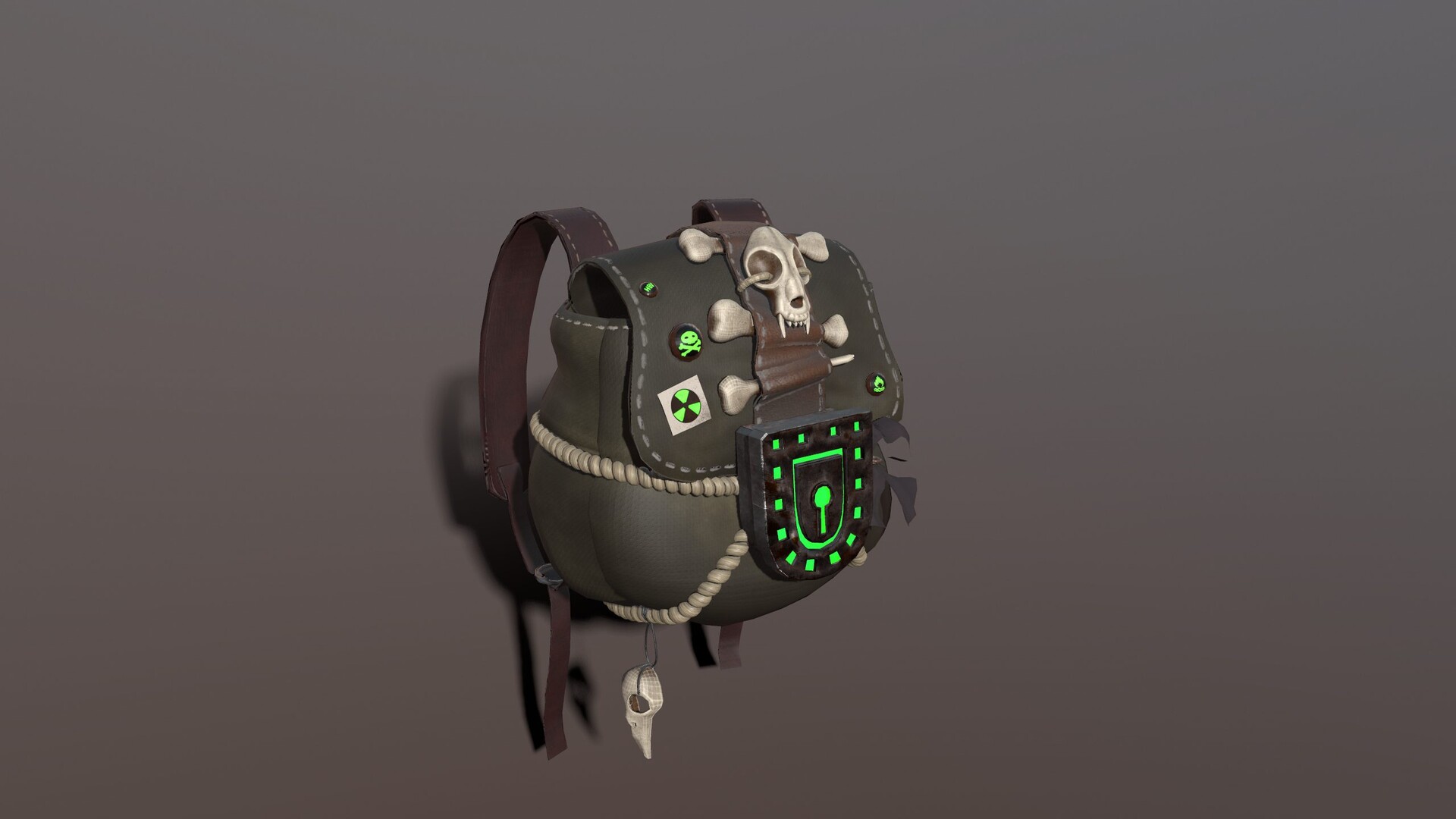 ArtStation - Textured stylized Back Pack