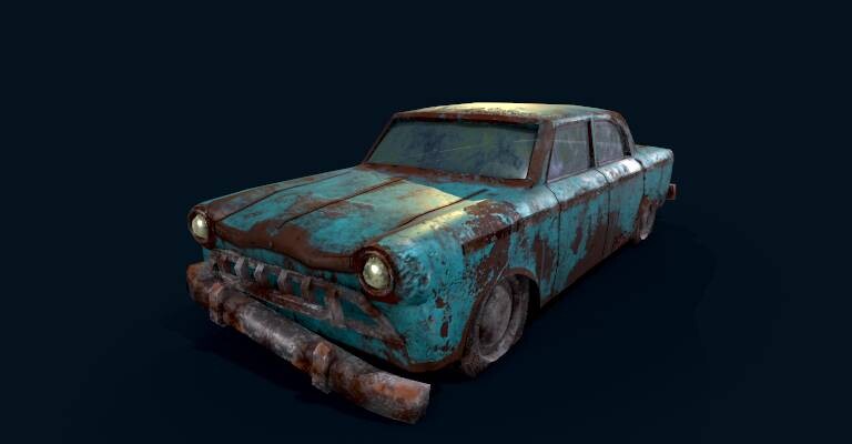 ArtStation - Old Rusty Car